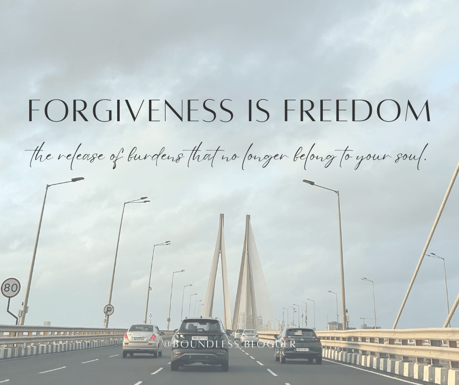 Forgive and Make Things Lighter for Yourself